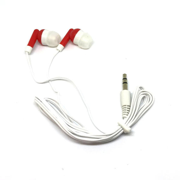 Red Stereo Earbud Headphones | TFD Supplies